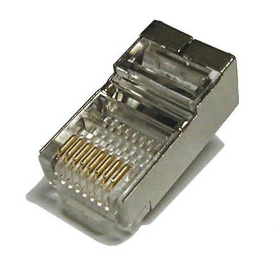 . DYNAMIX RJ45 100pc Jar, (Round Solid) 8P8C Shielded Modular Plug.