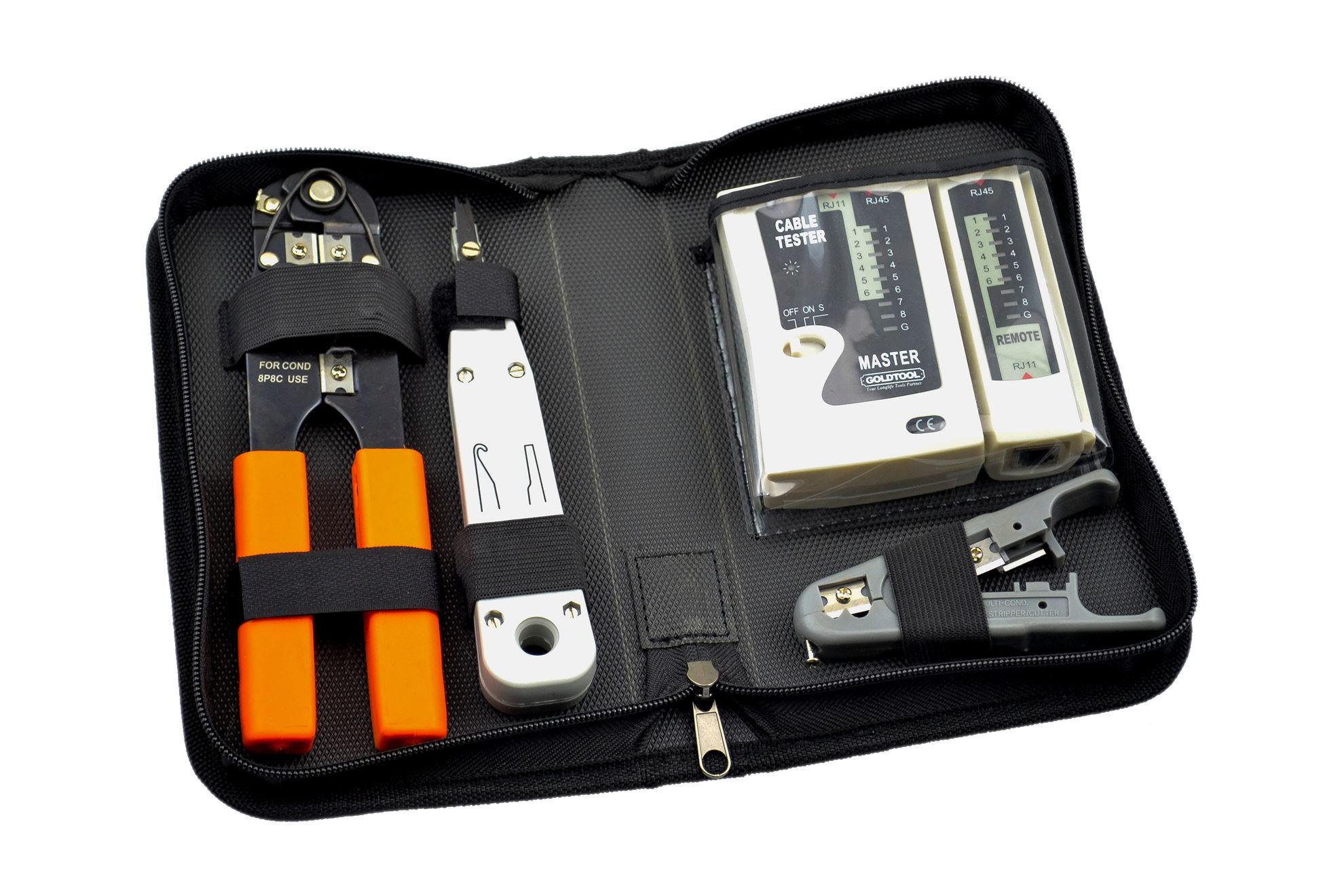 . GOLDTOOL 4 Piece Network Tool Kit. Includes Low Impact Insertion Tool,