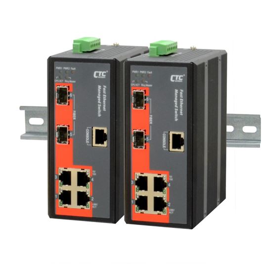 . CTC UNION 4 Port Fast Ethernet Managed Switch. -40C~+75C.