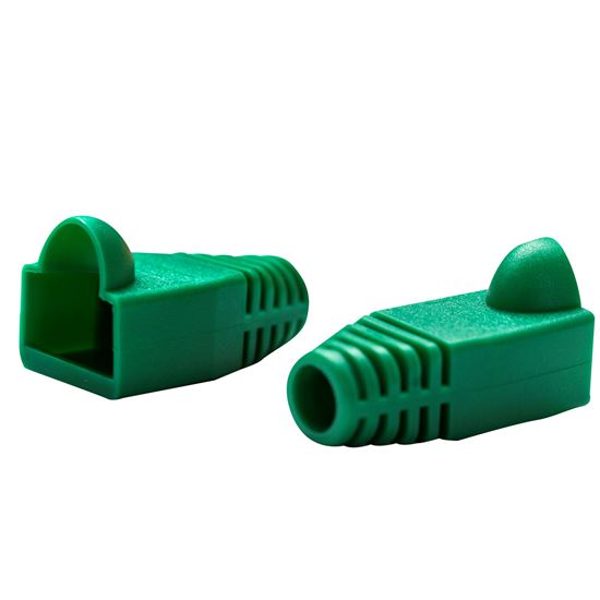 . DYNAMIX GREEN RJ45 Strain Relief Boot (6.0mm Outside Diameter). 20pk