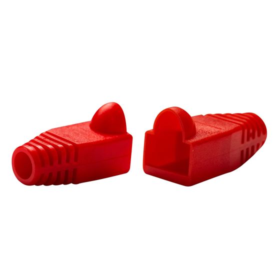 . DYNAMIX RED RJ45 Strain Relief Boot (6.0mm Outside Diameter).