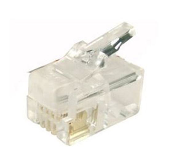 . DYNAMIX RJ14 Plug 200pc Jar, 4P4C Modular Plug. 6 micron.