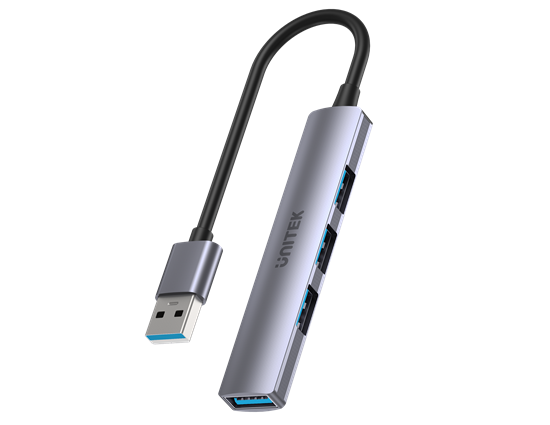 . UNITEK 4-in-1 USB Multi-port Ultra Slim Hub with USB-A Connector.
