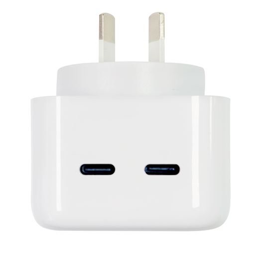 . DYNAMIX 35W Dual Port USB-C/C PD Wall Charger/Power Adapter.