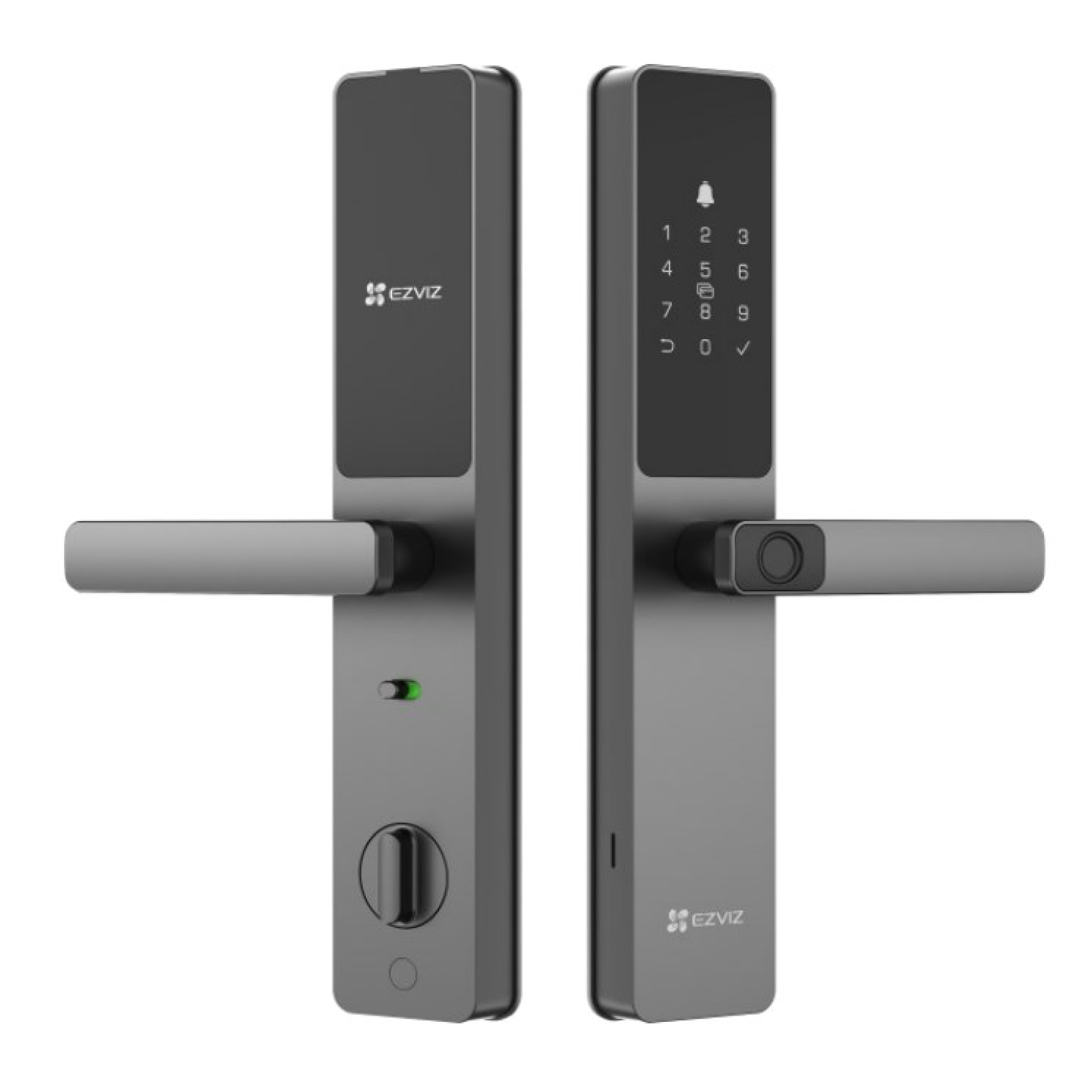 . EZVIZ Smart Fingerprint Door Lock with Real-Time Mobile Alerts.