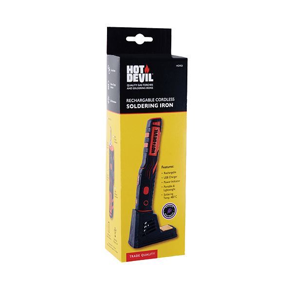 . HOT DEVIL Cordless Rechargeable Soldering Iron. Max Temperature 480